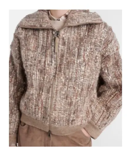 Brunello Cucinelli Sequined Knit Cardigan