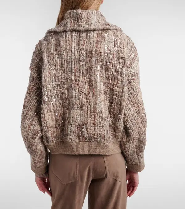 Brunello Cucinelli Sequined Knit Cardigan