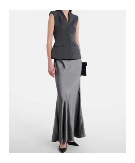 SELF-PORTRAIT Peplum Satin Gown