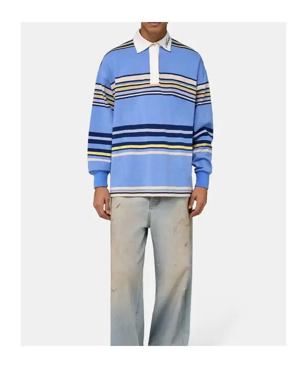 Amiri Long-sleeved Striped Polo Shirt