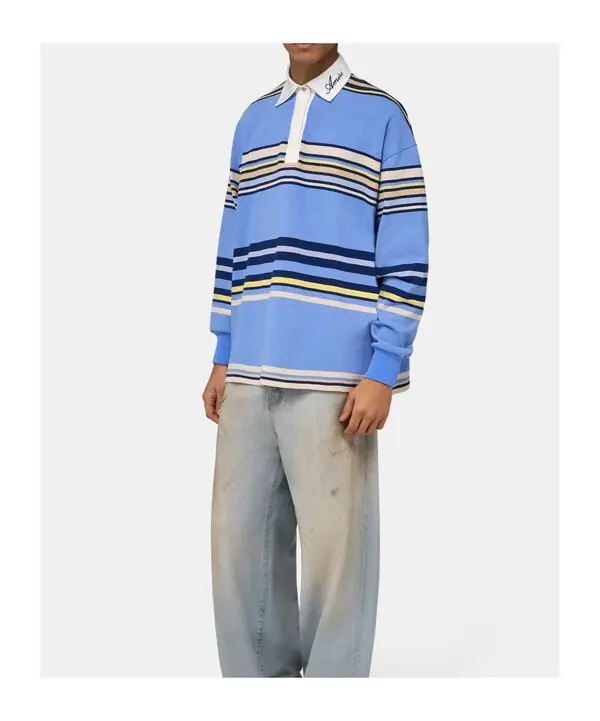 Amiri Long-sleeved Striped Polo Shirt