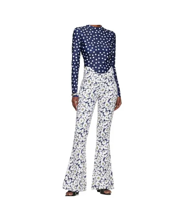 JEAN PAUL GAULTIER Printed Flare Trousers