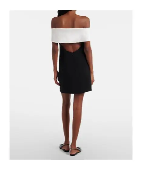 SELF-PORTRAIT Floral-appliqué Off-shoulder Minidress