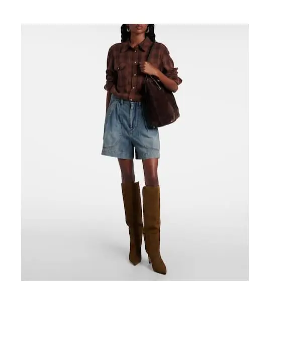 JIMMY CHOO Solid Color Suede Knee-high Boots