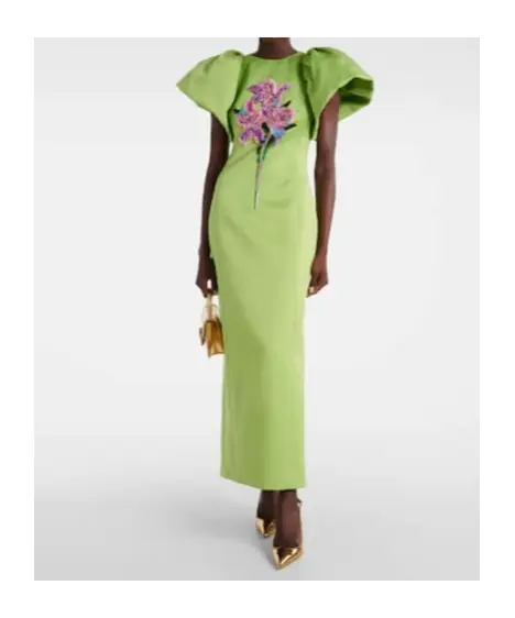 LEO Lin Lucinda Sequin Embellished Floral Crêpe Satin Maxi Dress