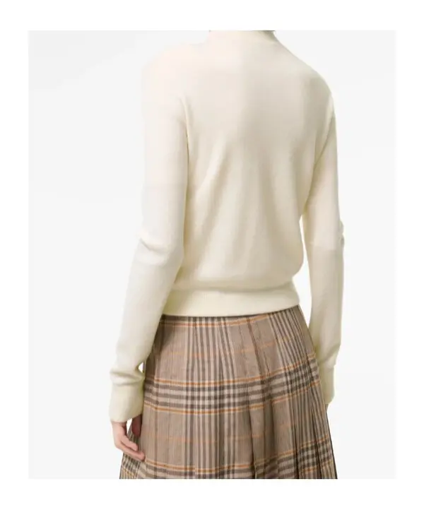 Burberry Quilted Knit Jacket - Ceramic White