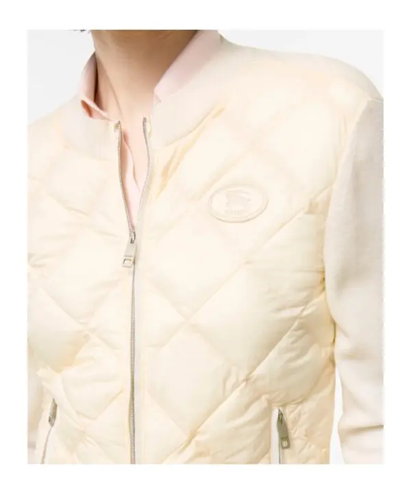 Burberry Quilted Knit Jacket - Ceramic White