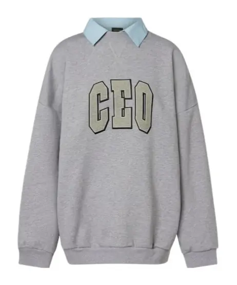 Balenciaga Ceo Team Cotton Fleece Sweatshirt - Gray
