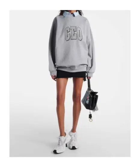 Balenciaga Ceo Team Cotton Fleece Sweatshirt