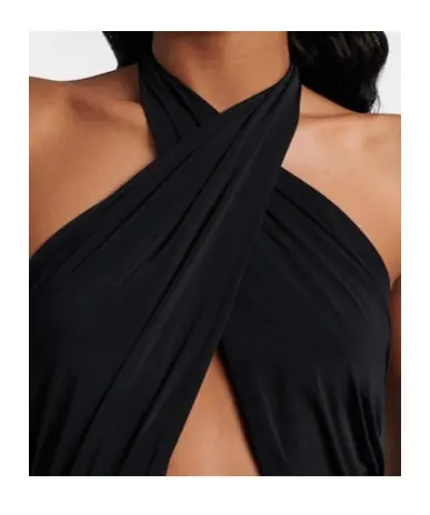 Balmain Cutout Draped Swimsuit