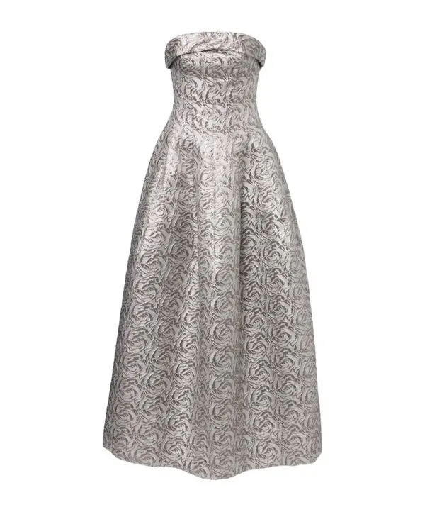 Simkhai Metallic Strapless Dress