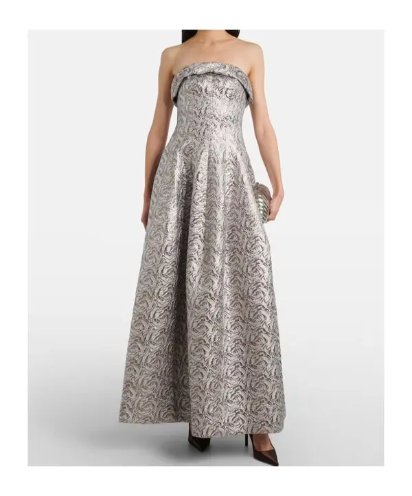 Simkhai Metallic Strapless Dress