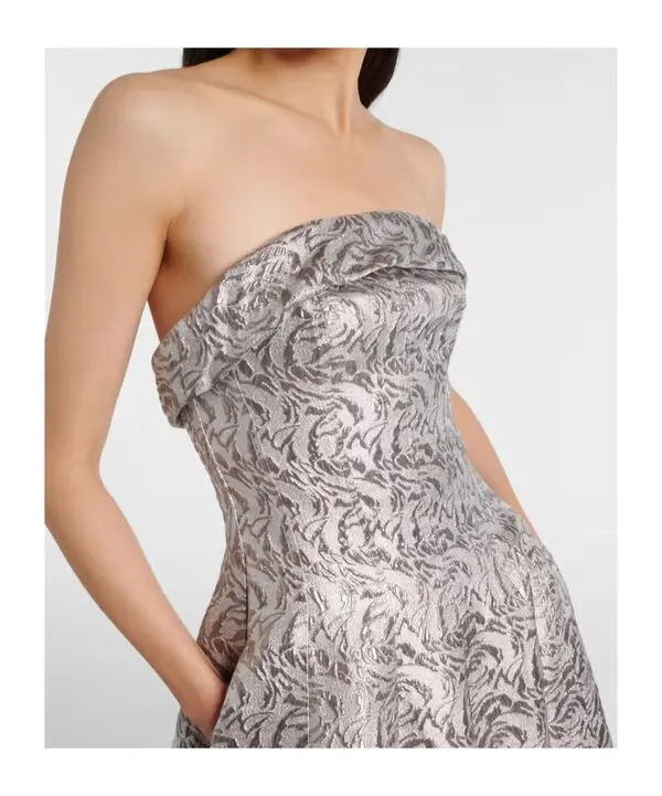 Simkhai Metallic Strapless Dress