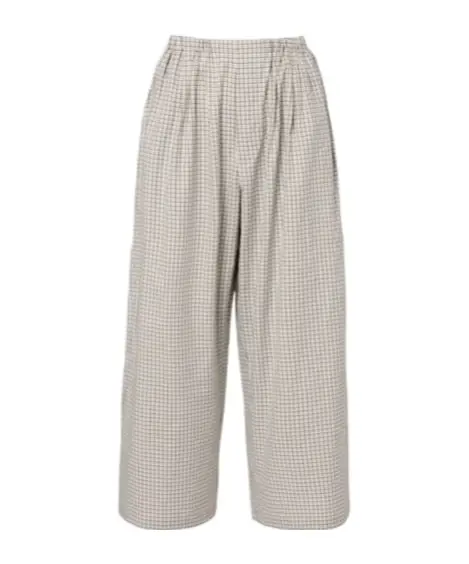 Proenza Schouler White Label Checked Wide-leg Cotton Pants - Gray