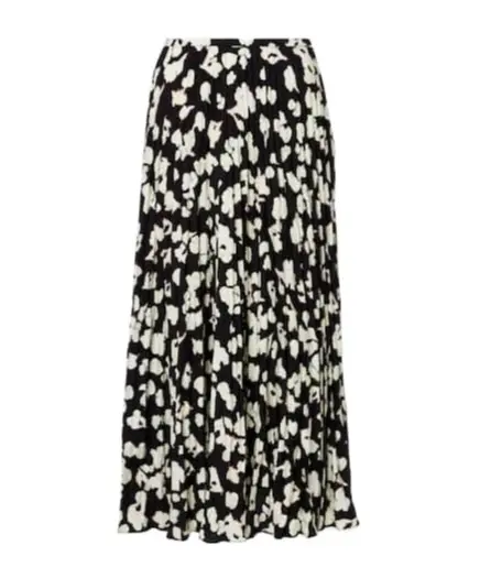 Proenza Schouler White Label Printed Pleated Midi Skirt - Black