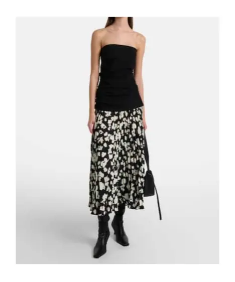 Proenza Schouler White Label Printed Pleated Midi Skirt