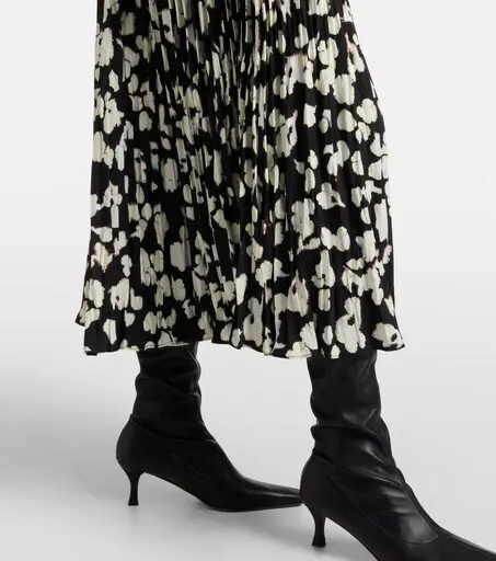 Proenza Schouler White Label Printed Pleated Midi Skirt