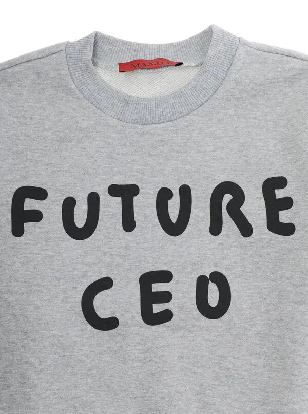 MAXCO. Max&co. Long-sleeved Crewneck Sweatshirt With Front Print