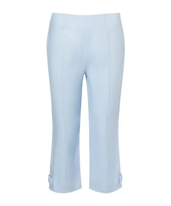 Posse Harper Linen Capri Pants - Blue
