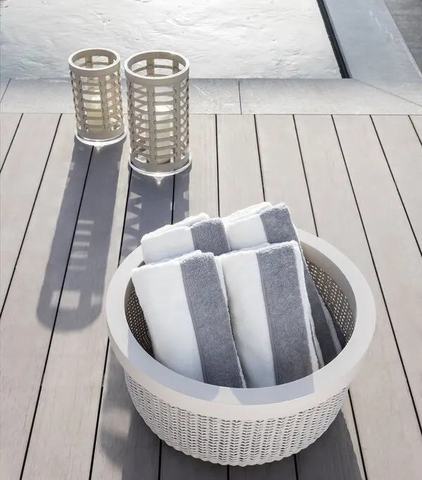 RIVIERE Woven Leather Barcelona Hurricane Lantern