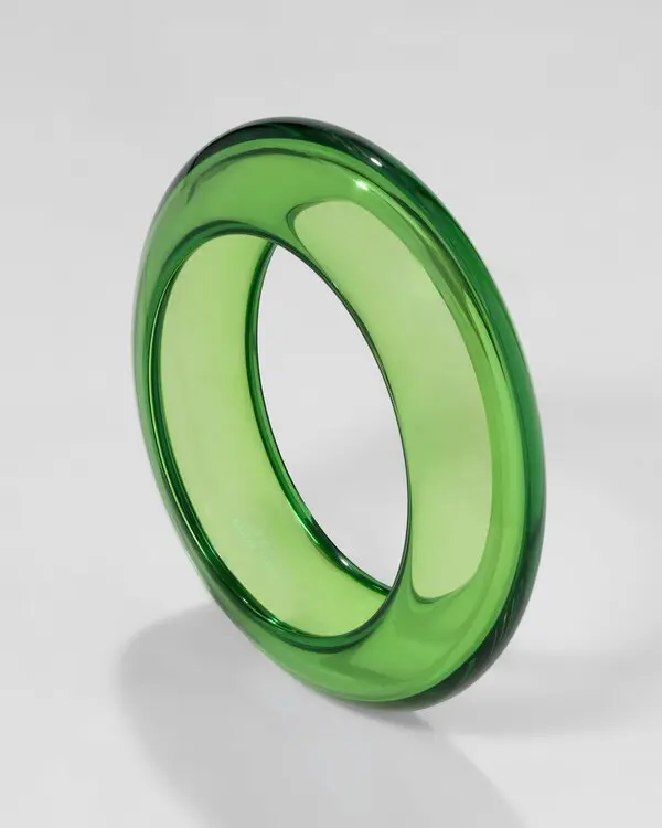 Alexis Bittar Lucite Saucer Bangle Bracelet - Basil