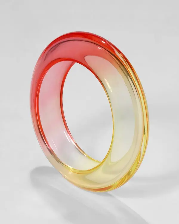 Alexis Bittar Bonbon Lucite Saucer Bangle Bracelet - Sunset