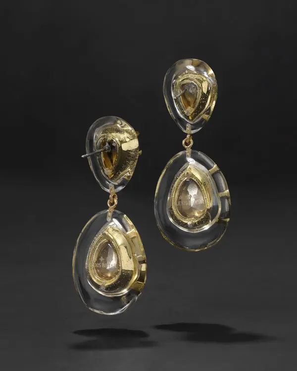 Alexis Bittar Bonbon Crystal Lucite Teardrop Post Earrings - Clear
