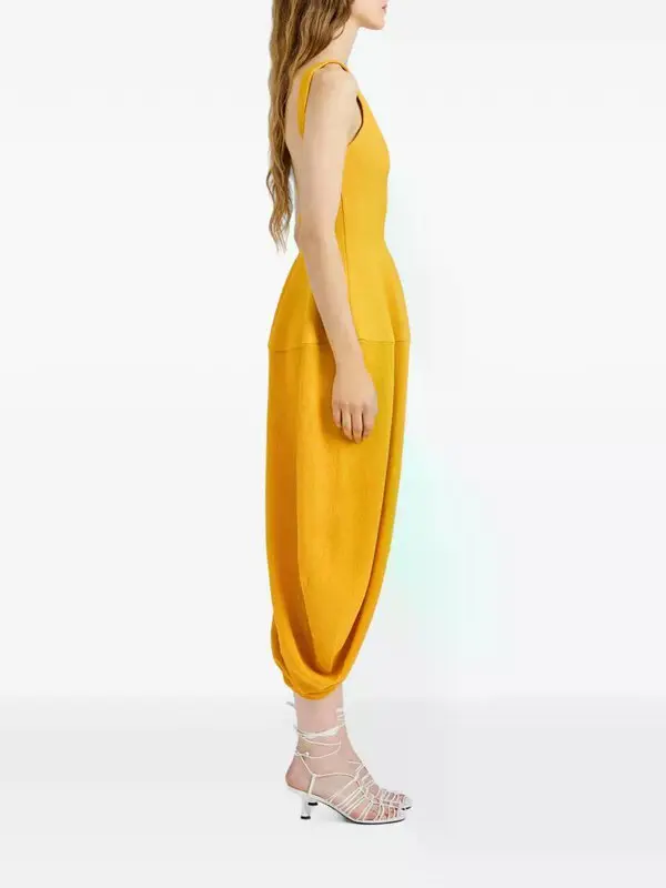 Proenza Schouler Draped Viscose Dress With Bubble Hem