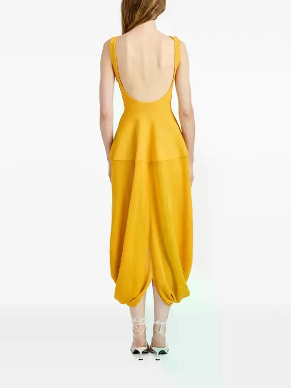 Proenza Schouler Draped Viscose Dress With Bubble Hem