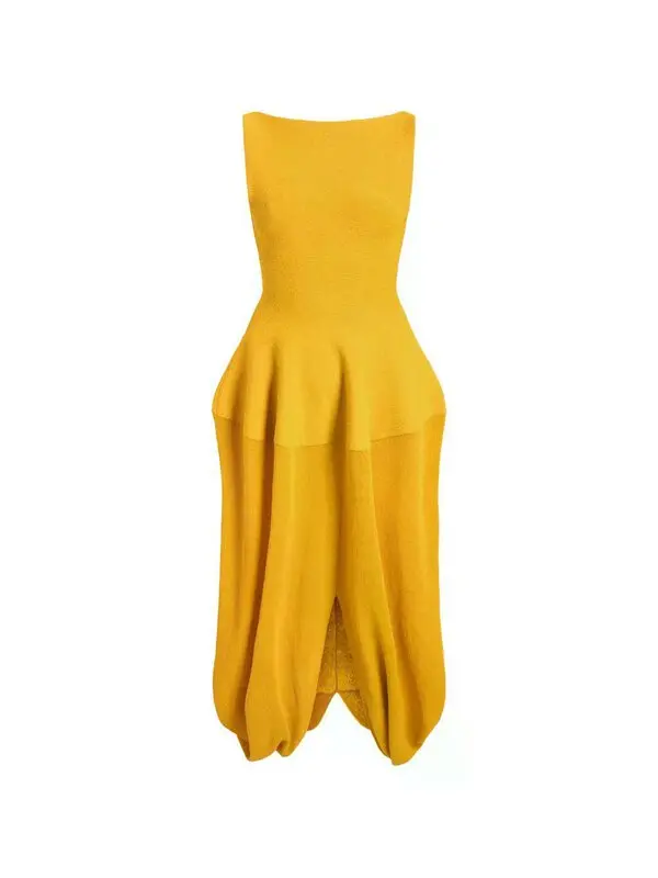 Proenza Schouler Draped Viscose Dress With Bubble Hem