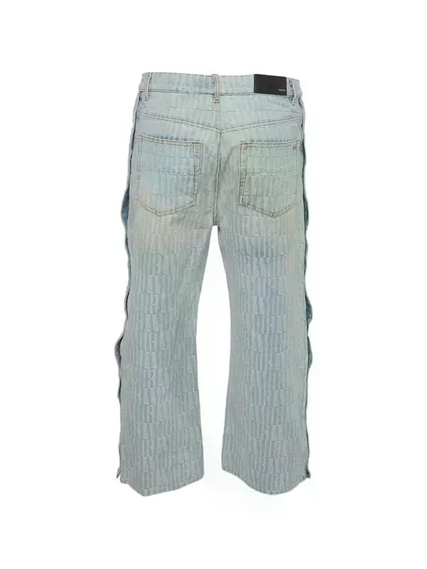 Amiri Logo-jacquard Snap-off Jeans - Blue