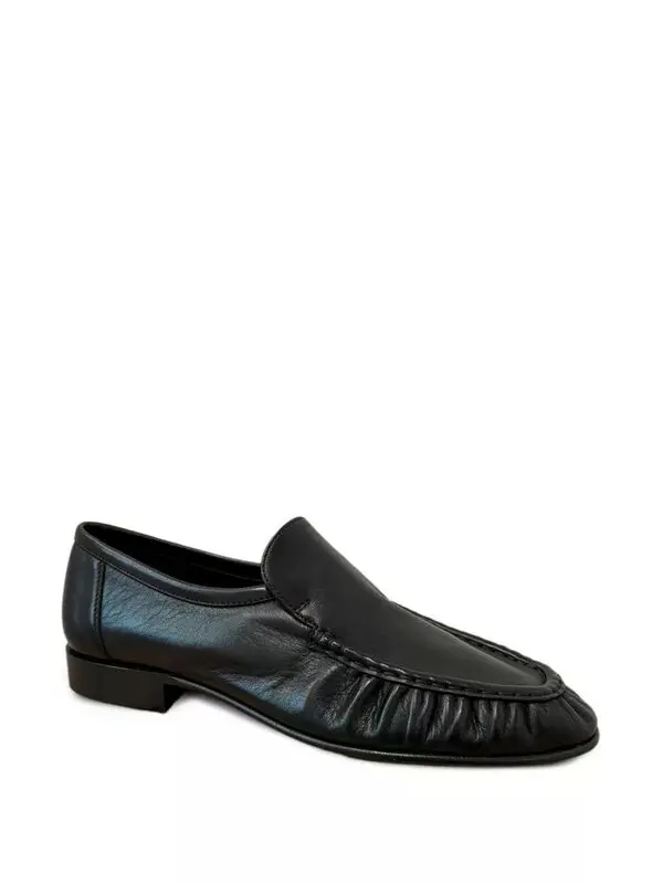 THE ROW Soft Moccasin Two Leather Loafers - Brown