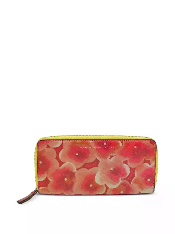Marc Jacobs Floral-print Continental Wallet - Red