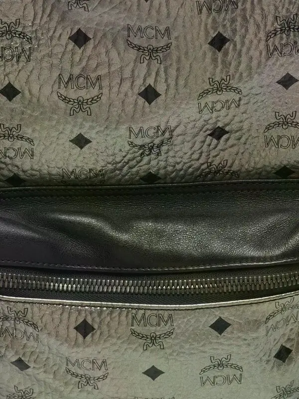 Mcm Medium Stark Visetos Backpack - Silver