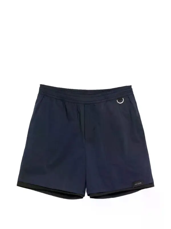 LOW BRAND Logo Patch Layered Shorts