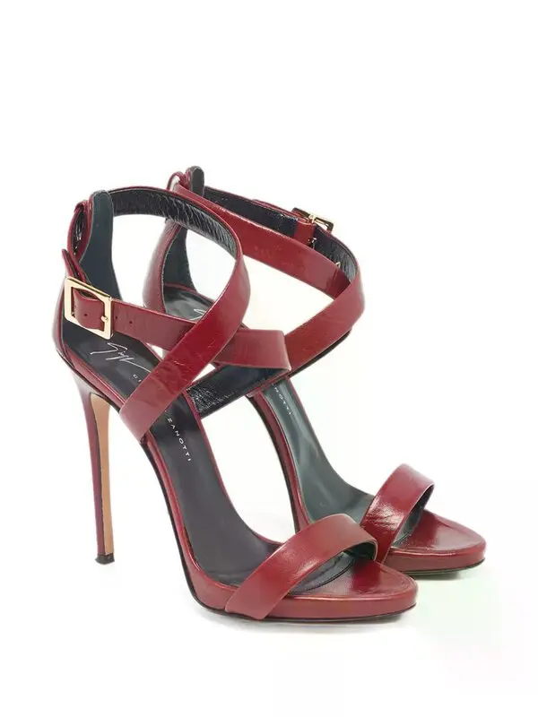 GIUSEPPE ZANOTTI Bellis Ankle Strap Sandals - Red