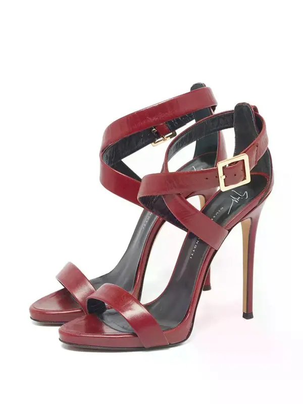 GIUSEPPE ZANOTTI Bellis Ankle Strap Sandals - Red