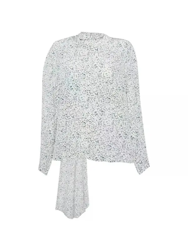 JOSEPH Cannon Mineral-print Silk Top - Neutrals