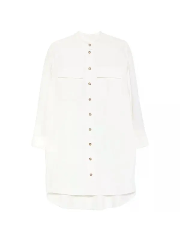 Marc O'polo Band Collar Chest Pocket Mini Dress