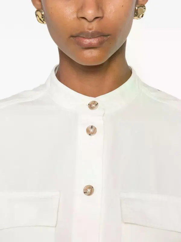 Marc O'polo Band Collar Chest Pocket Mini Dress
