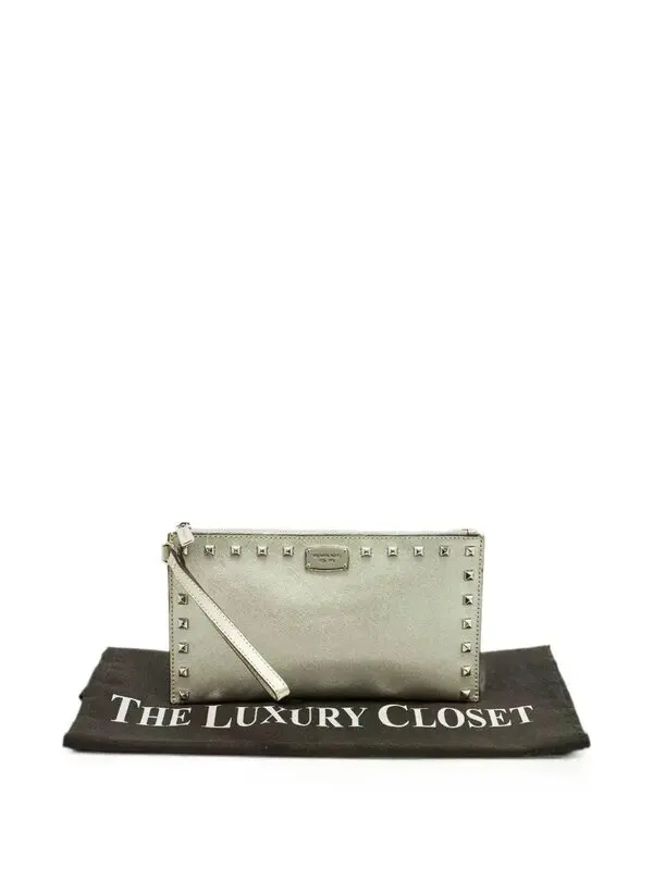 Michael Kors Studded Saffiano Clutch Bag