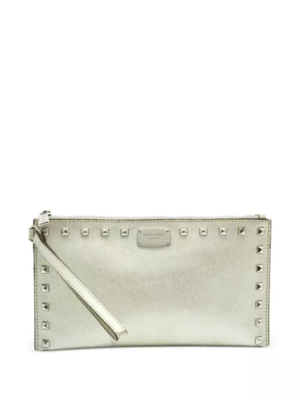 Michael Kors Studded Saffiano Clutch Bag