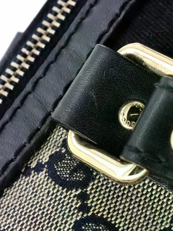 Gucci Vintage Web Boston Bag Gg Canvas Medium Satchel