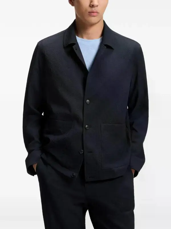 BOSS Textured-finish Patch-pocket Jacket