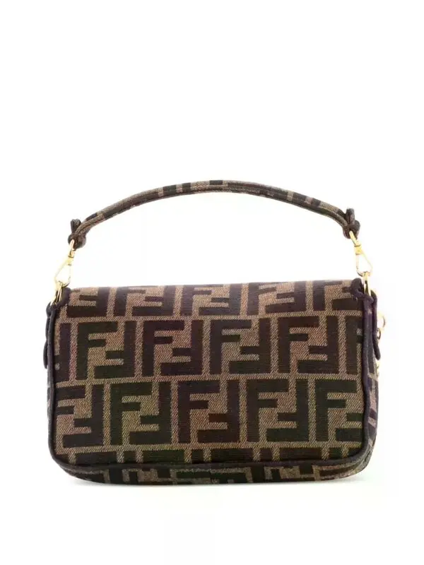 Fendi Baguette Nm Bag Zucca Canvas Mini Crossbody Bag - Brown