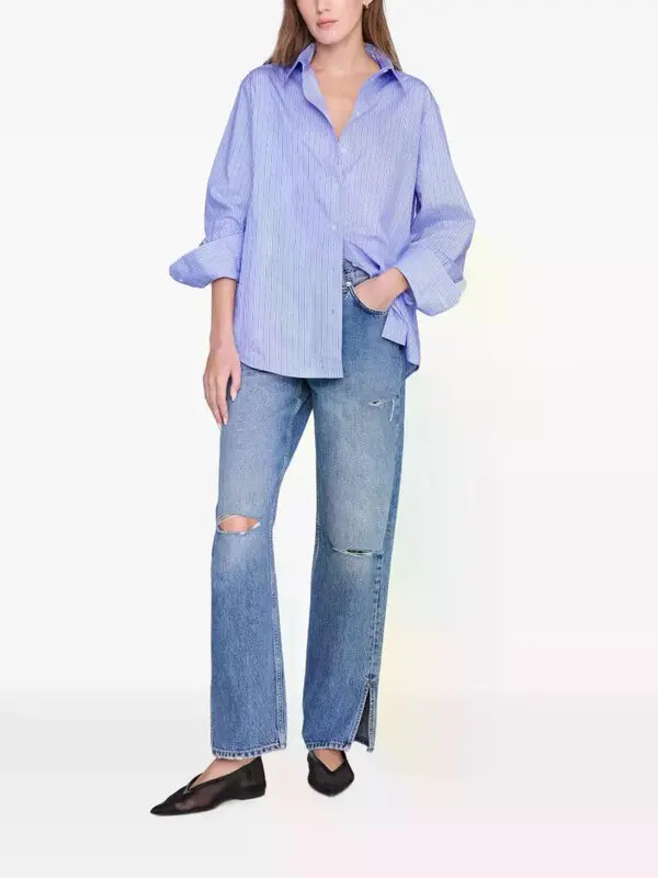 ANINE BING Essie Cotton Shirt - Blue