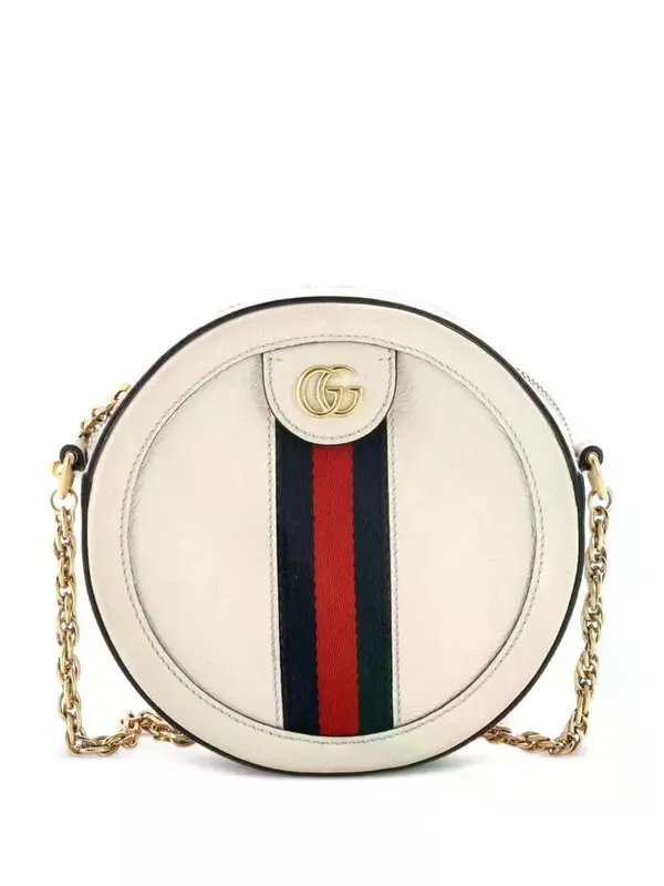 Gucci Ophidia Round Shoulder Bag Mini Crossbody Bag - White