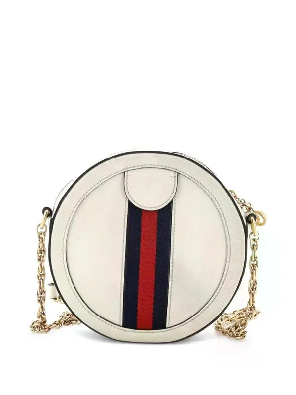 Gucci Ophidia Round Shoulder Bag Mini Crossbody Bag - White