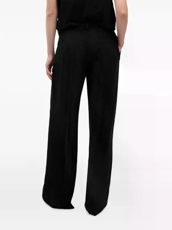 BOSS Pinstripe Pleated Wide-leg Trousers