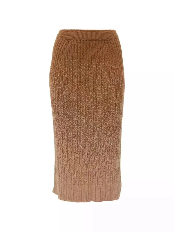 Loro Piana Knit Ombre Skirt - Brown